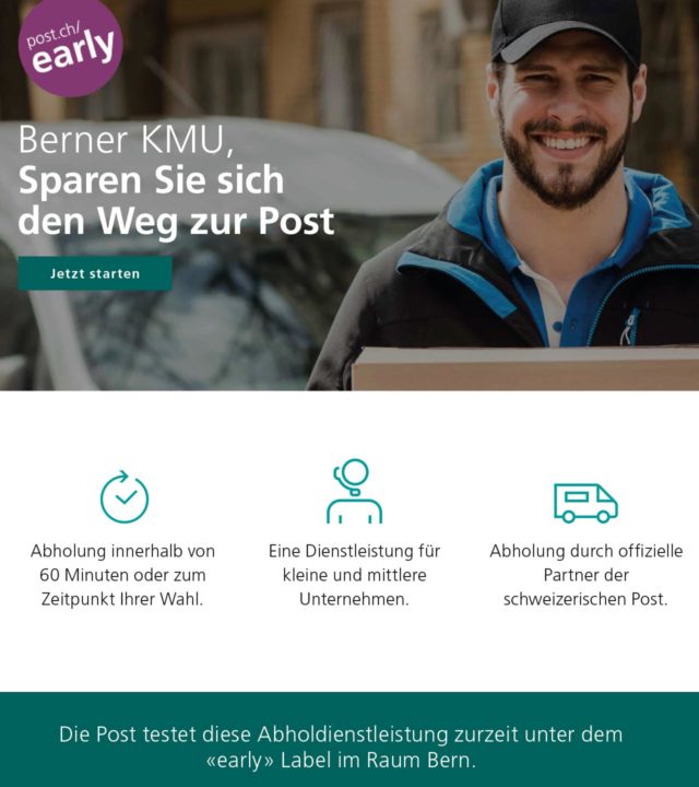 Piktogrammsystem für die Post.
